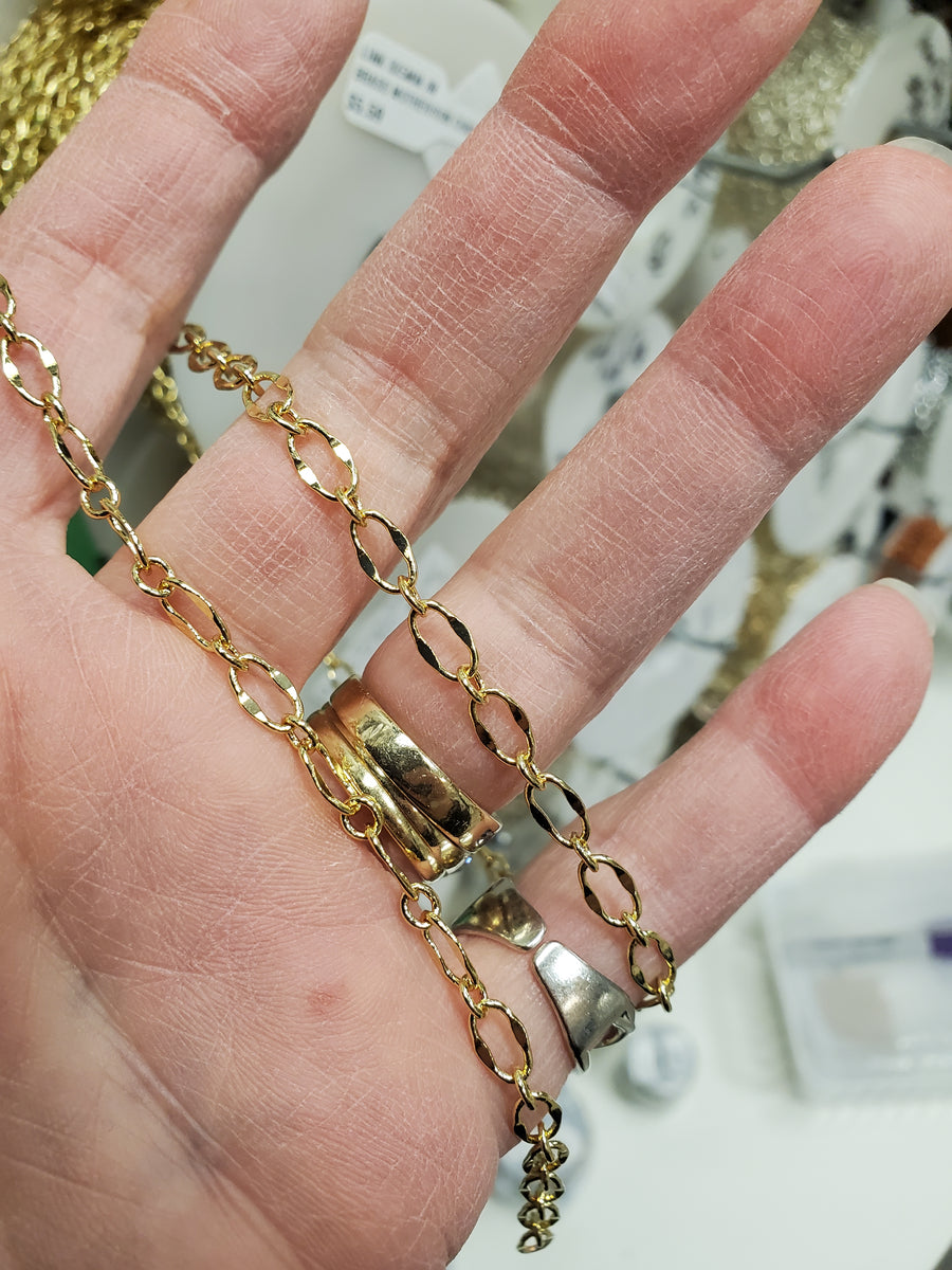 BRASS MOTHER/SON CHAIN – Oasis Beads & Crystals